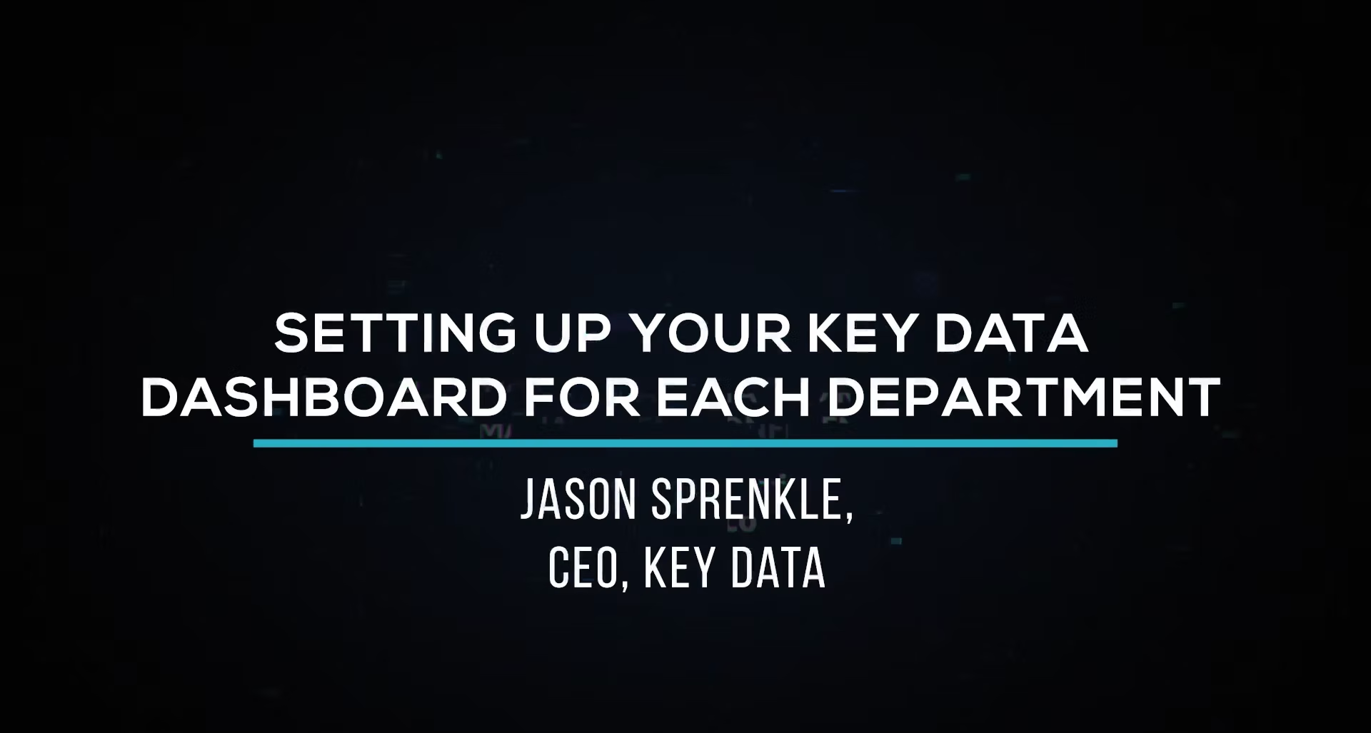 Setting Up Your Key Data Dashboard for Each Department - Data & Revenue ...